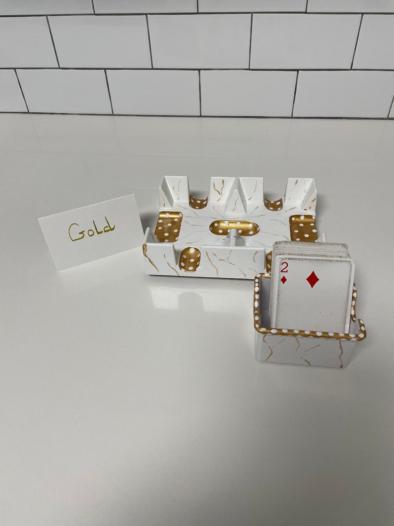 Hand Painted Canasta Set - Etsy