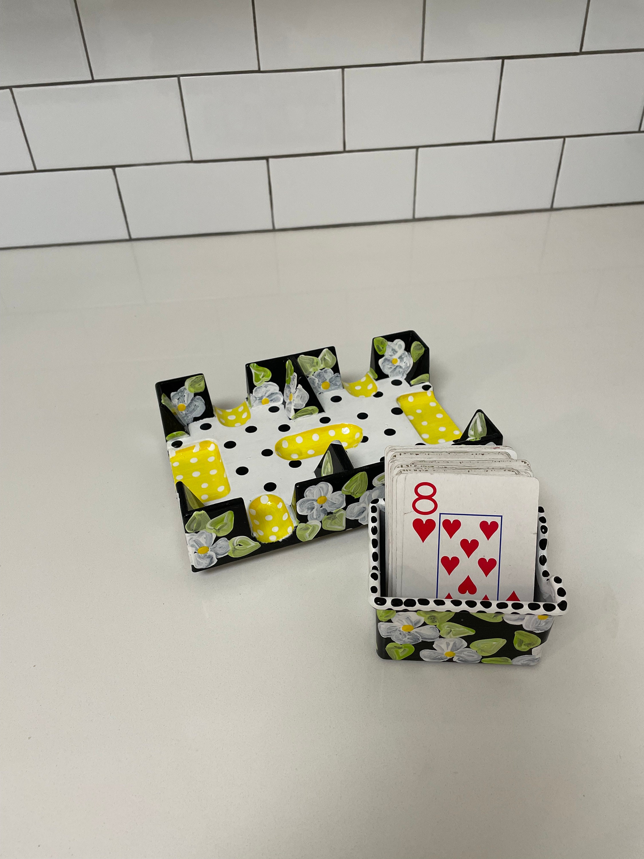 Hand Painted 2 Piece Canasta Set - Etsy
