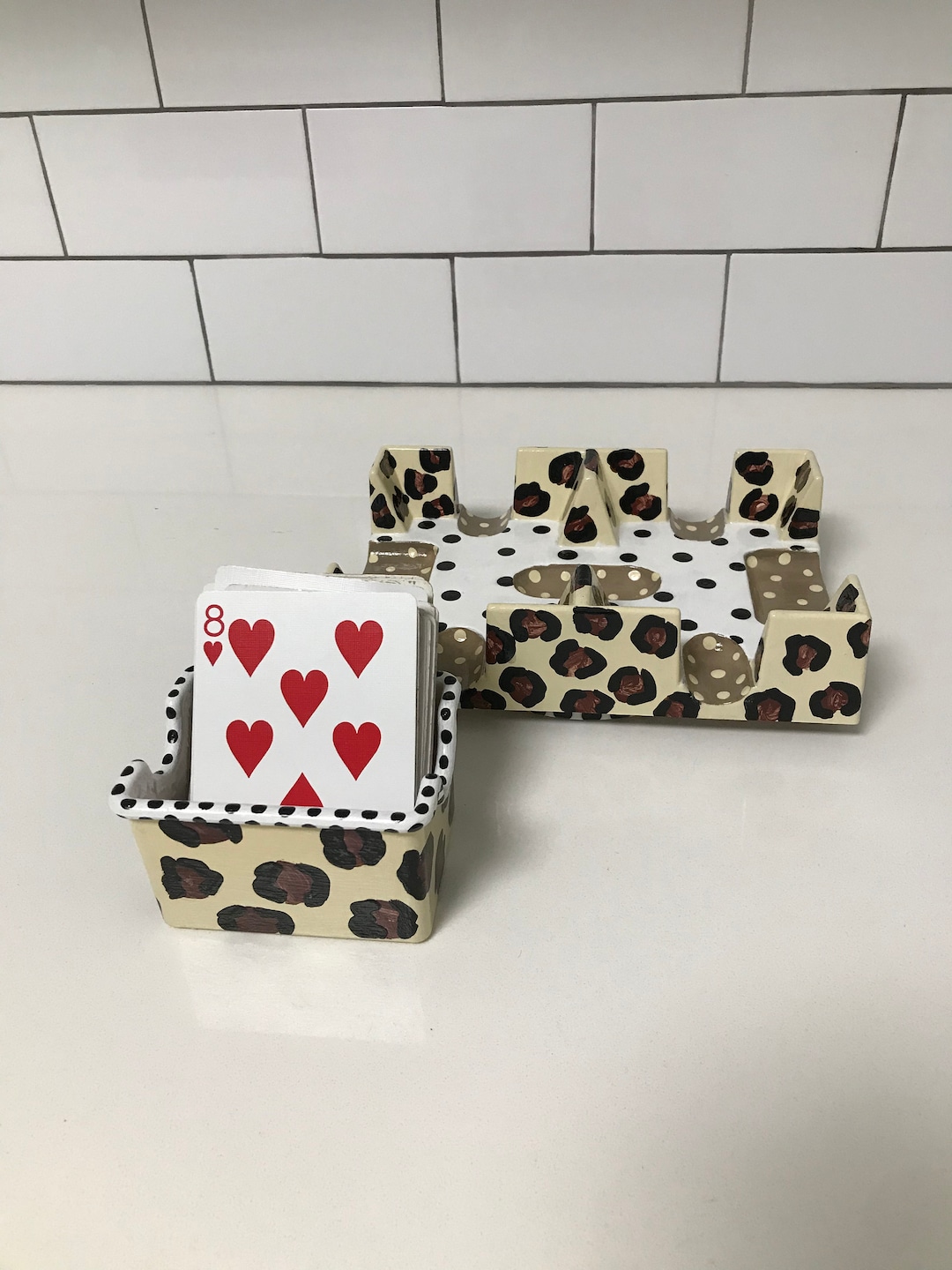 2 Piece Hand Painted Canasta Set - Etsy