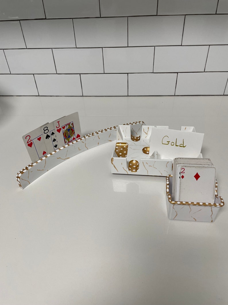 Hand Painted Canasta Set - Etsy