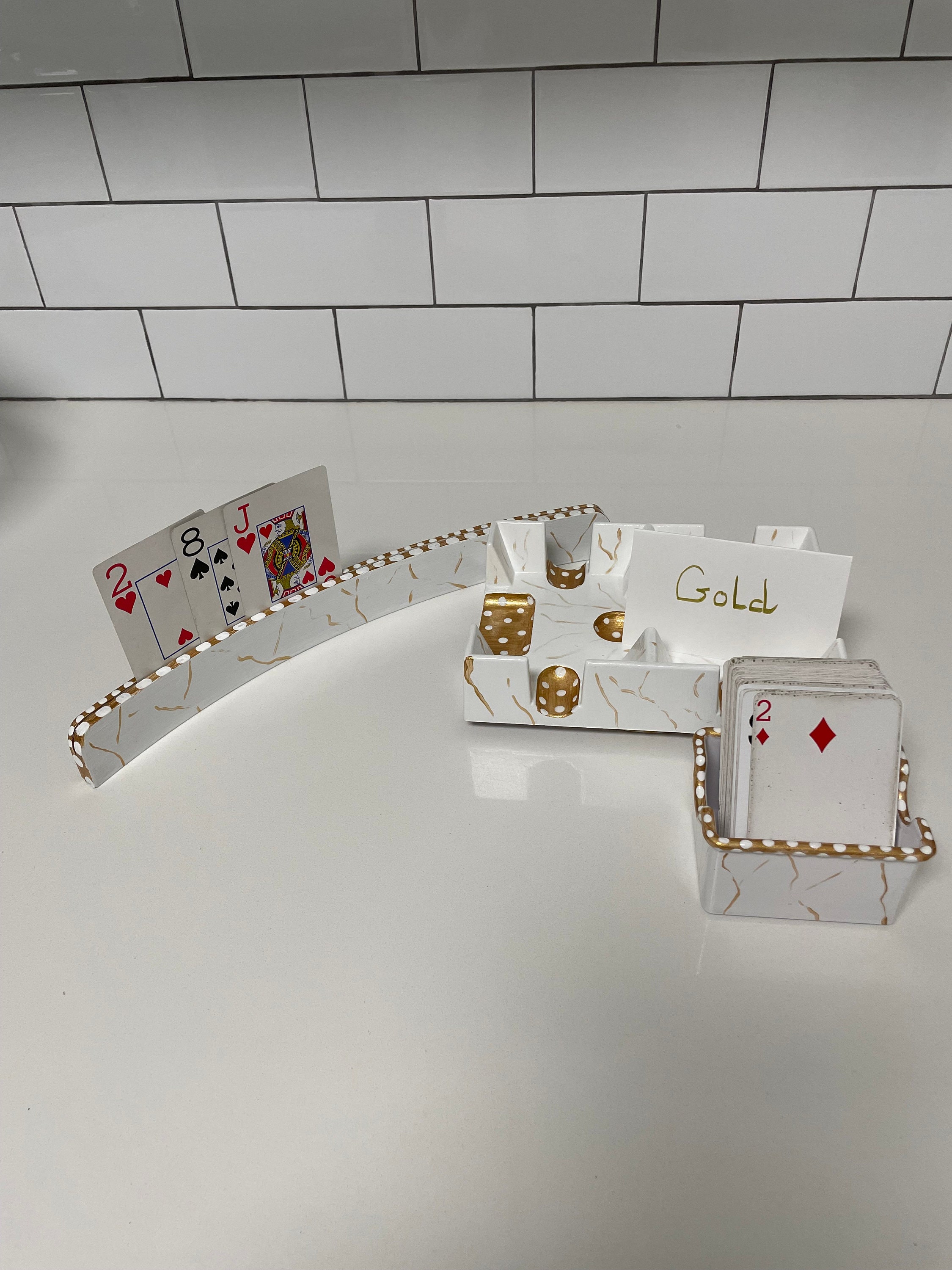 Hand Painted Canasta Set - Etsy