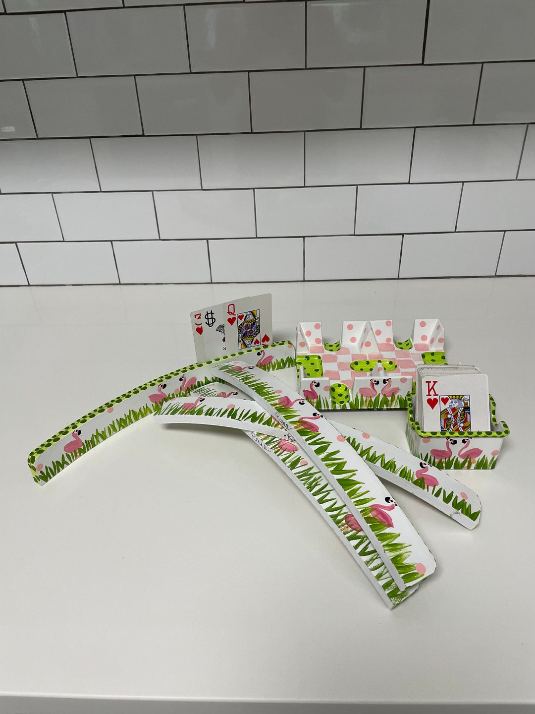 Hand Painted Canasta Set - Etsy