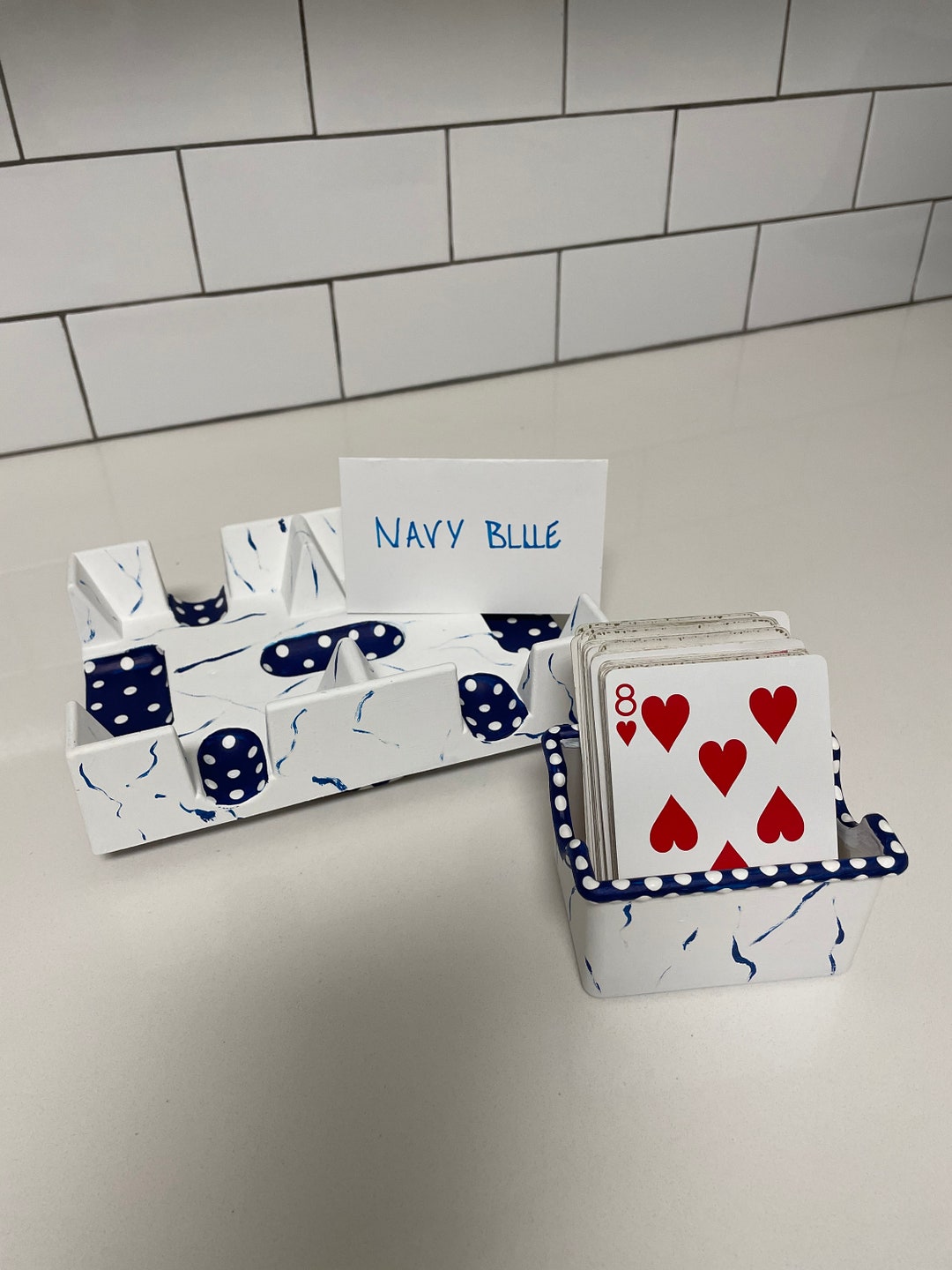 2 Piece Hand Painted Canasta Set - Etsy