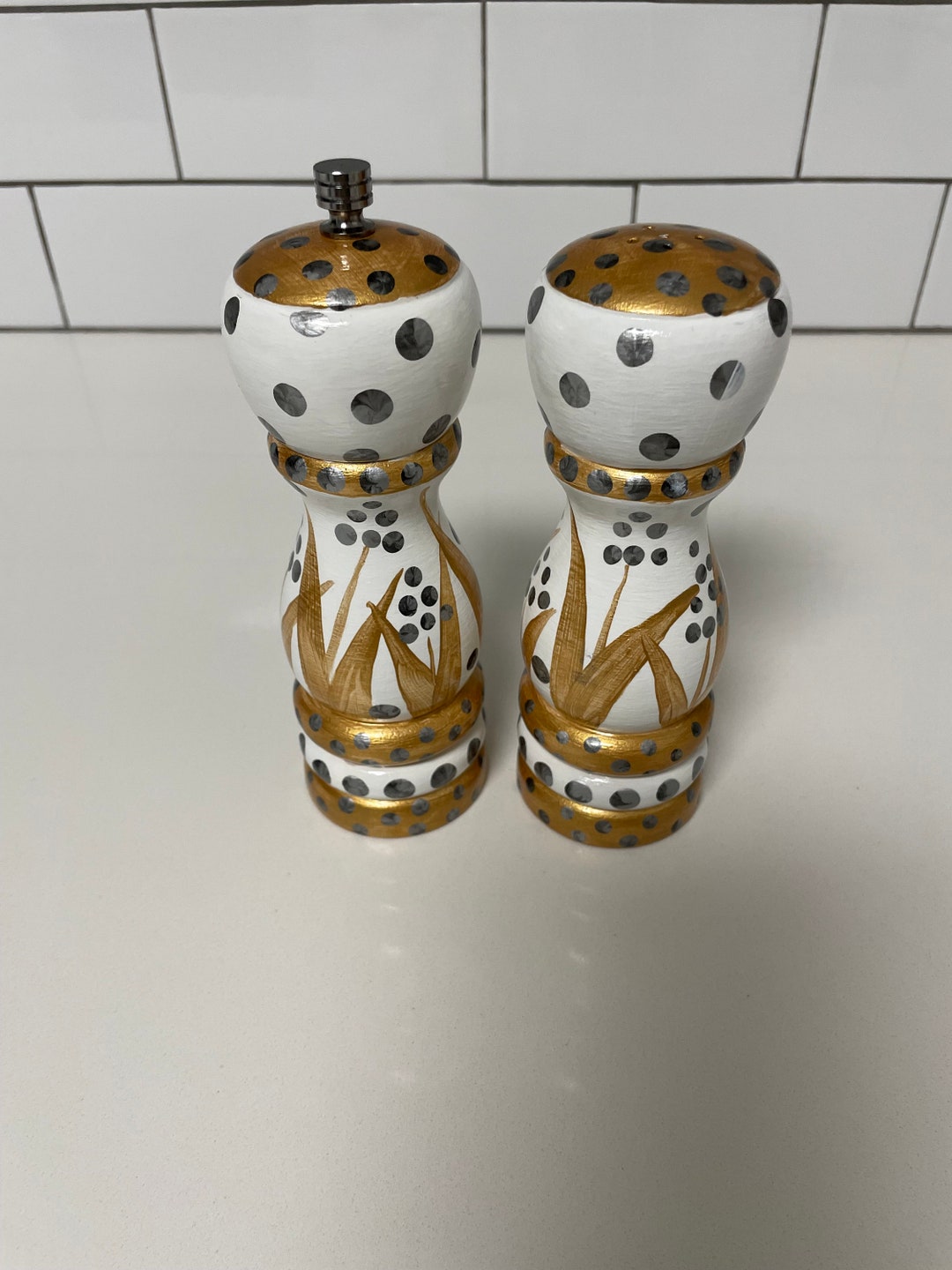 Hand Painted Salt N Pepper Shakers - Etsy
