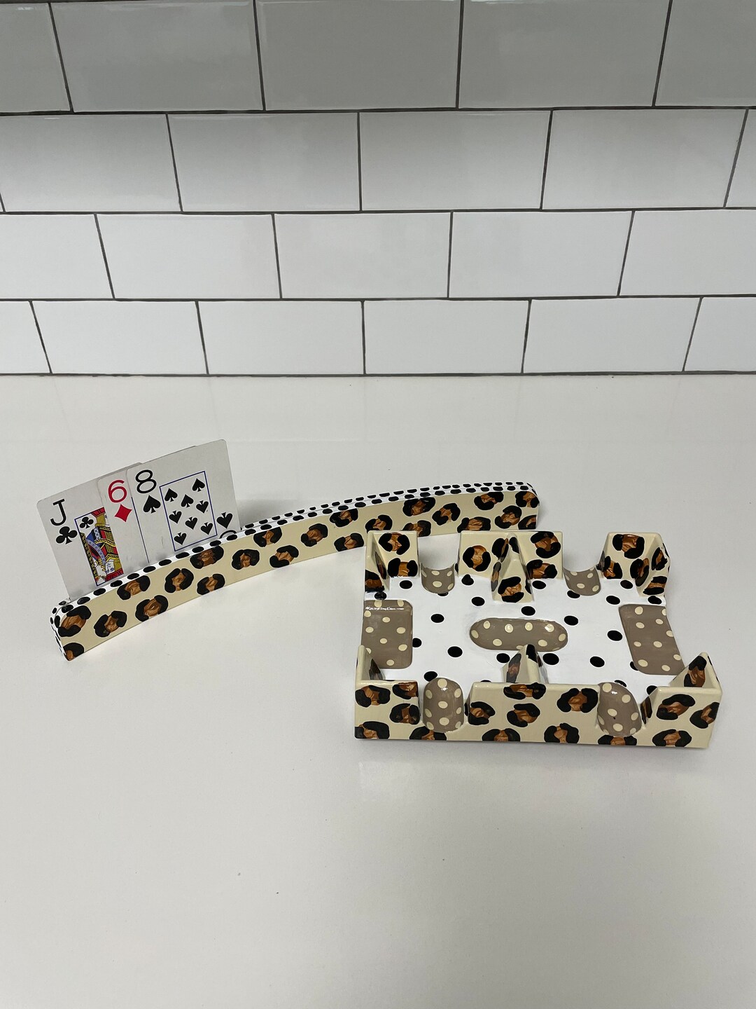 2 Piece Hand Painted Canasta Set - Etsy