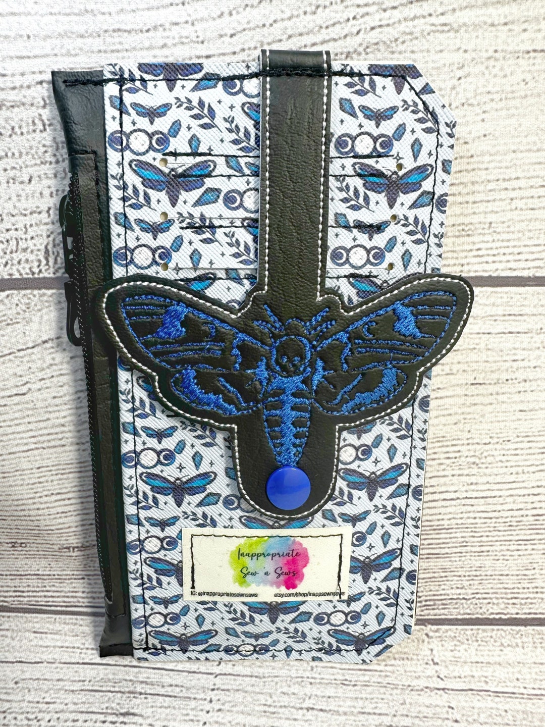 Gothic Death Moth Wallet Mothman Emo Vegan Wallet - Etsy