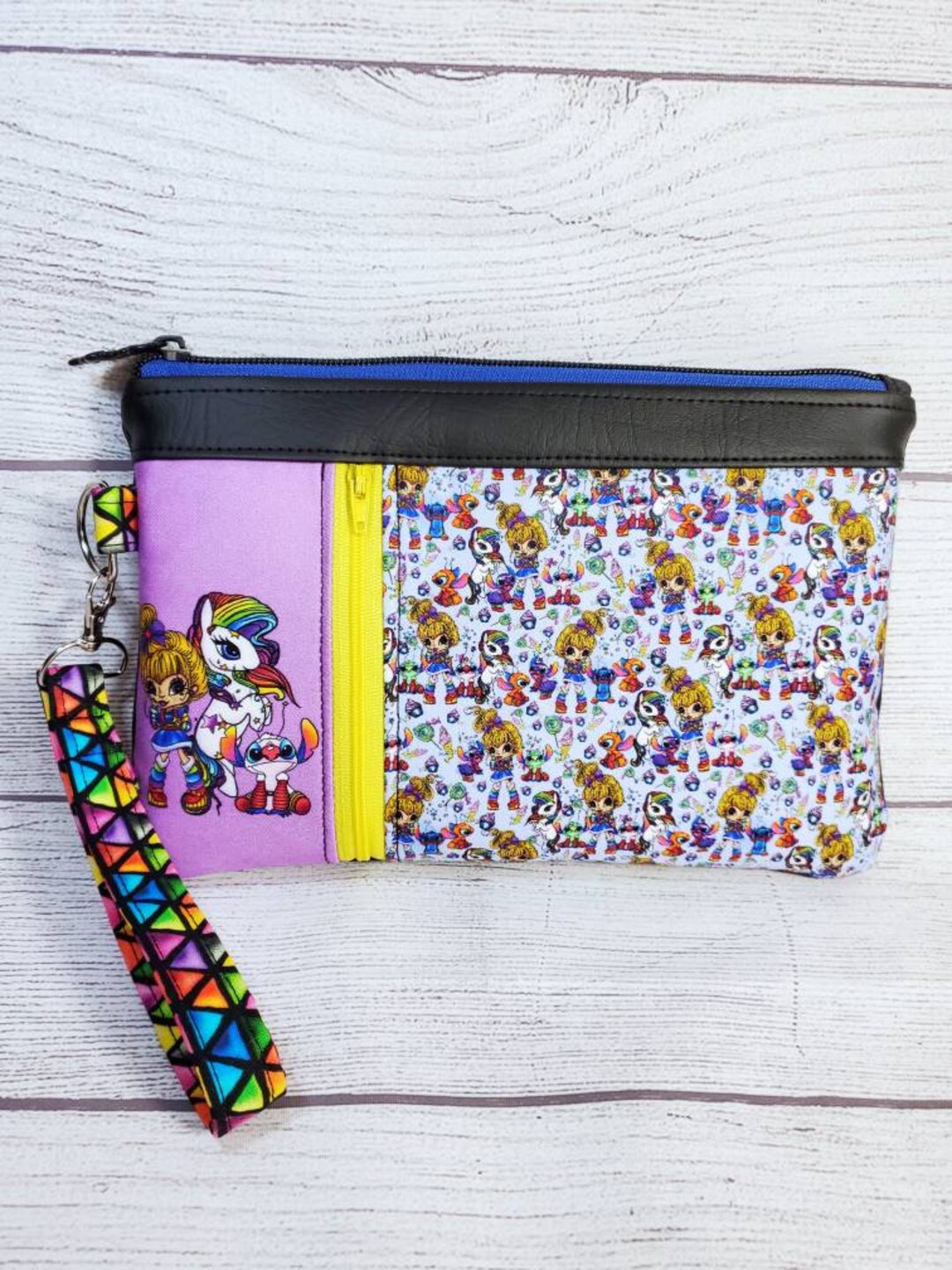 Rainbow Alien Zippered Clutch Bag, Purse, Woman Gift, Rainbow, Alien ...