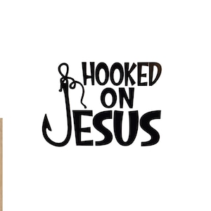 Hooked on Jesus Decal - Etsy