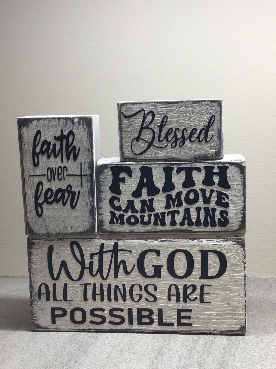 Spiritual Wooden Block Signs Religious Signs Spiritual - Etsy