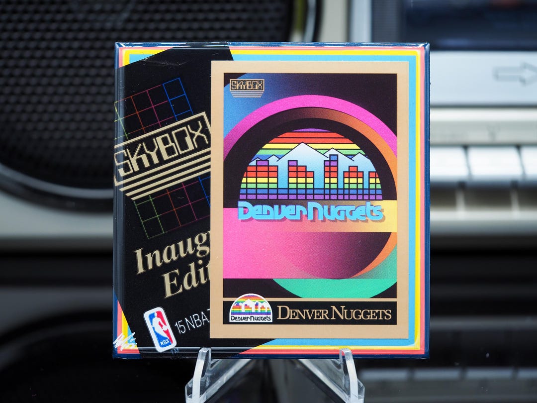 Denver Nuggets Classic Card Tile Coaster - 1990 Skybox Basketball - 1 ...