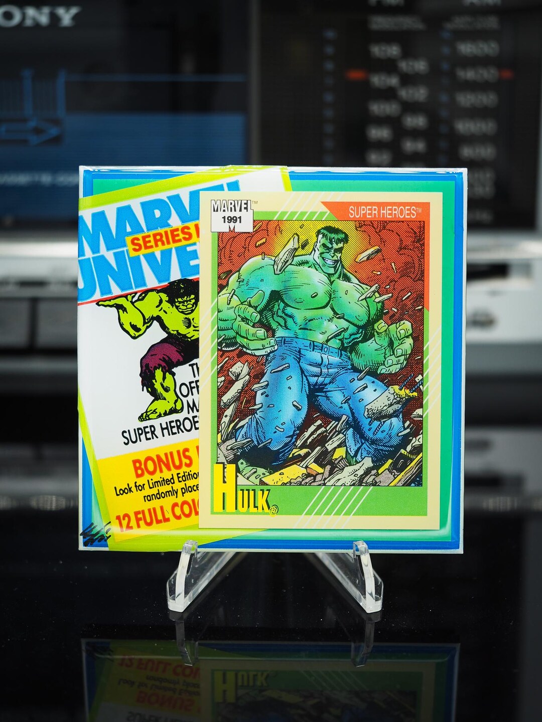 The Hulk Classic Card Tile Coaster - 1991 Marvel Universe - the Hulk ...