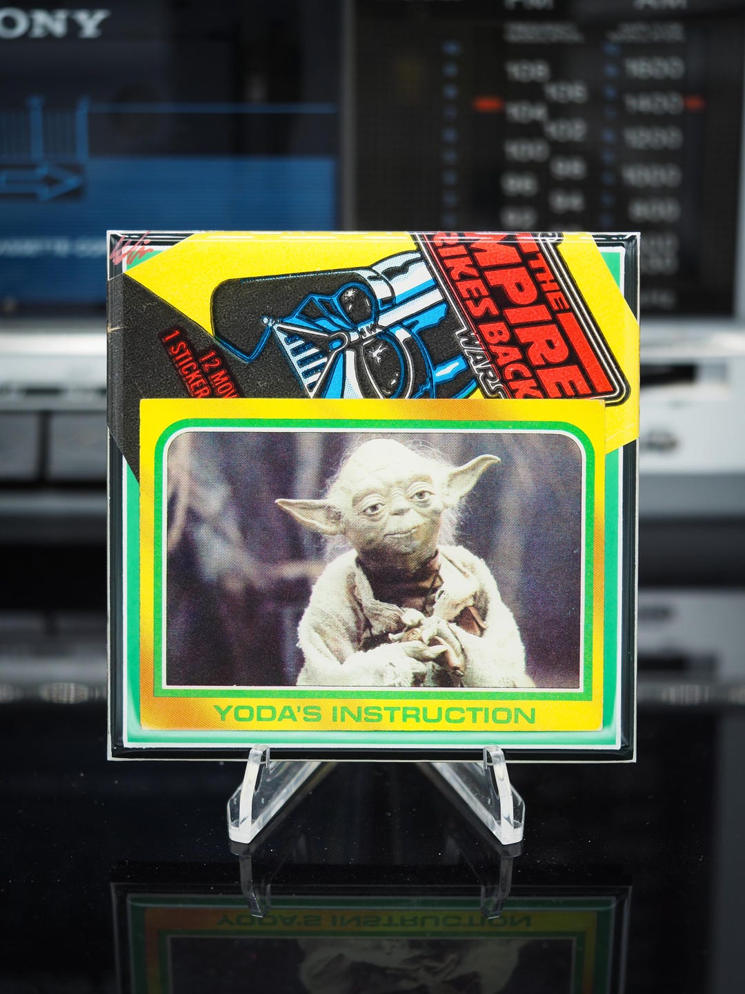 Yoda Classic Card Tile Coaster - Yoda's Instruction - 1980 Topps Star ...