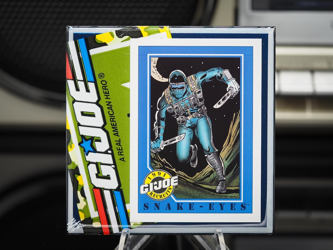 Snake-eyes G.I. Joe Classic Card Tile Coaster - 1991 Impel G.I. Joe ...