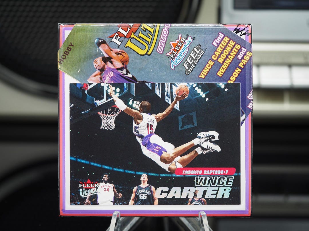 Vince Carter Classic Card Tile Coaster - Toronto Raptors - 2000 Fleer ...
