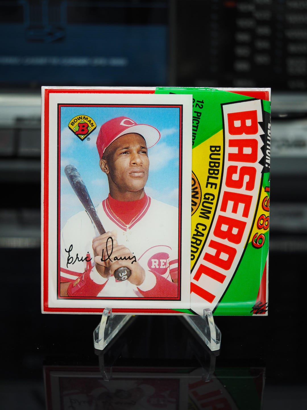 Eric Davis Classic Card Tile Coaster - Cincinnati Reds - 1989 Bowman ...