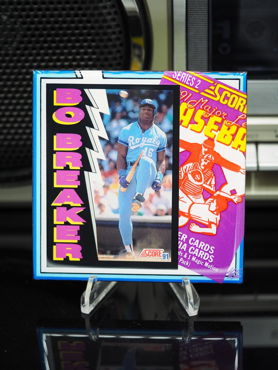 Bo Jackson Bo Breaker Classic Card Tile Coaster Kansas City Royals 1991 ...