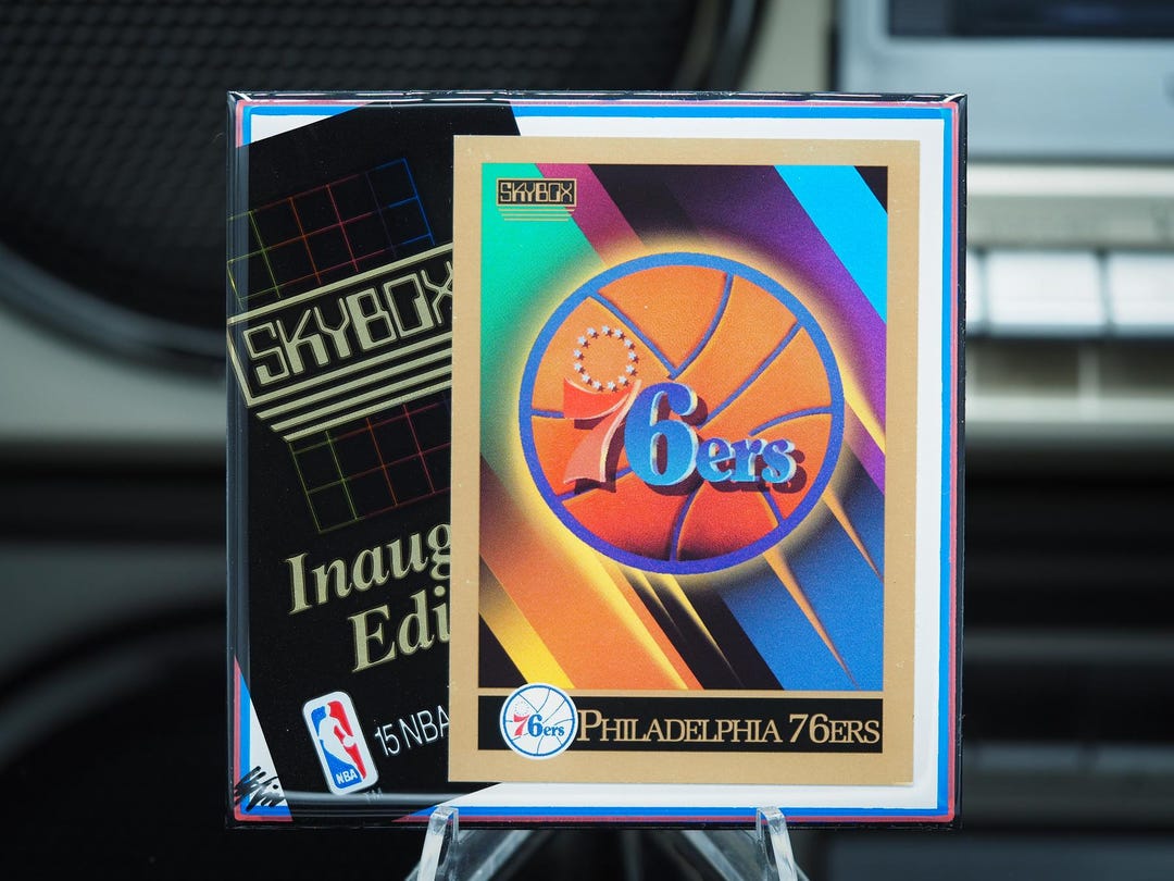 Philadelphia 76ers Classic Card Tile Coaster - 1990 Skybox Basketball ...