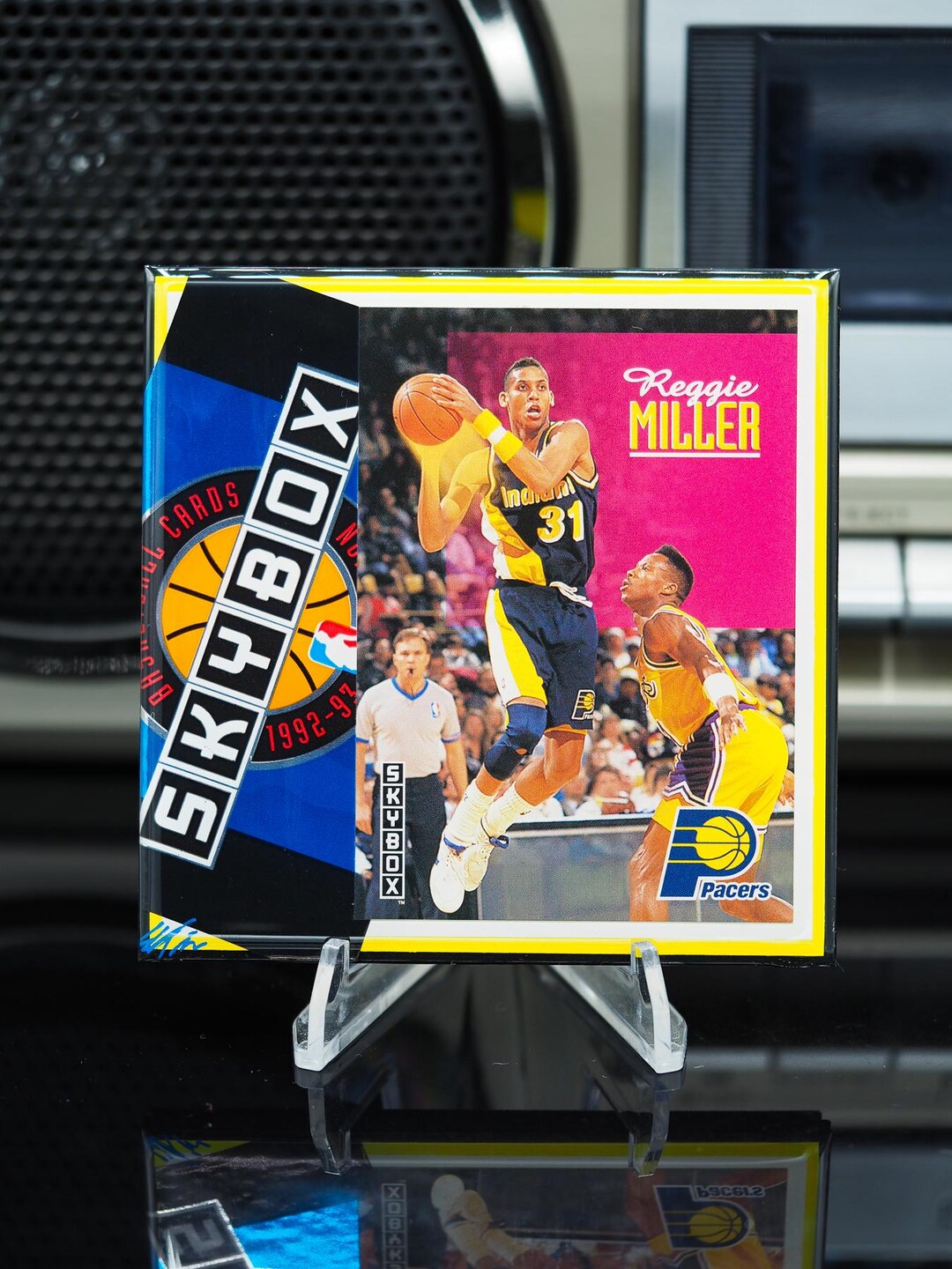 Reggie Miller Classic Card Tile Coaster - Indiana Pacers - 1992 Skybox ...