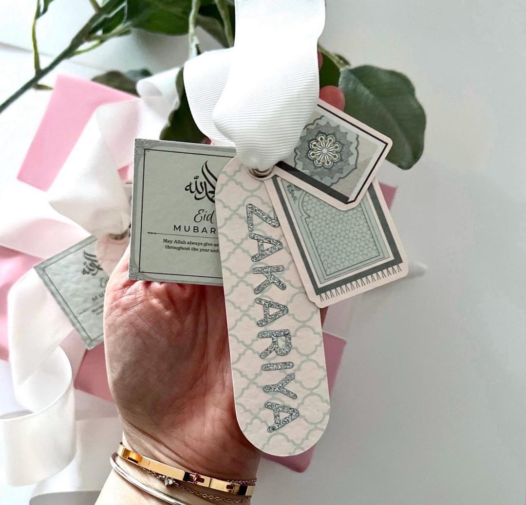 Eid Al Fitr Gift Tags | Eid Mubarak Custom Gift Name Tags | Islamic ...