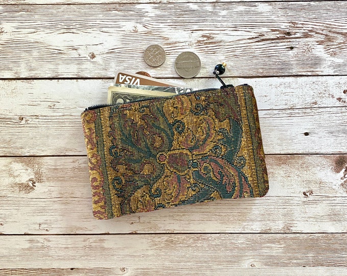 Tapestry Sheep/ Lamb Zippered Coin Purse/ Small Notions Bag - Etsy
