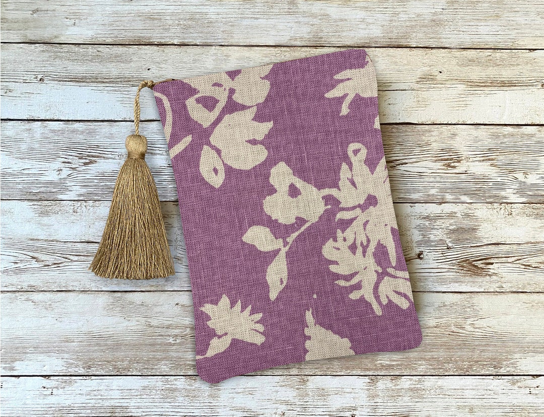 Lavender Floral Tarot Oracle Deck Bag With Silk Lining 5x7 Purple Ivory ...