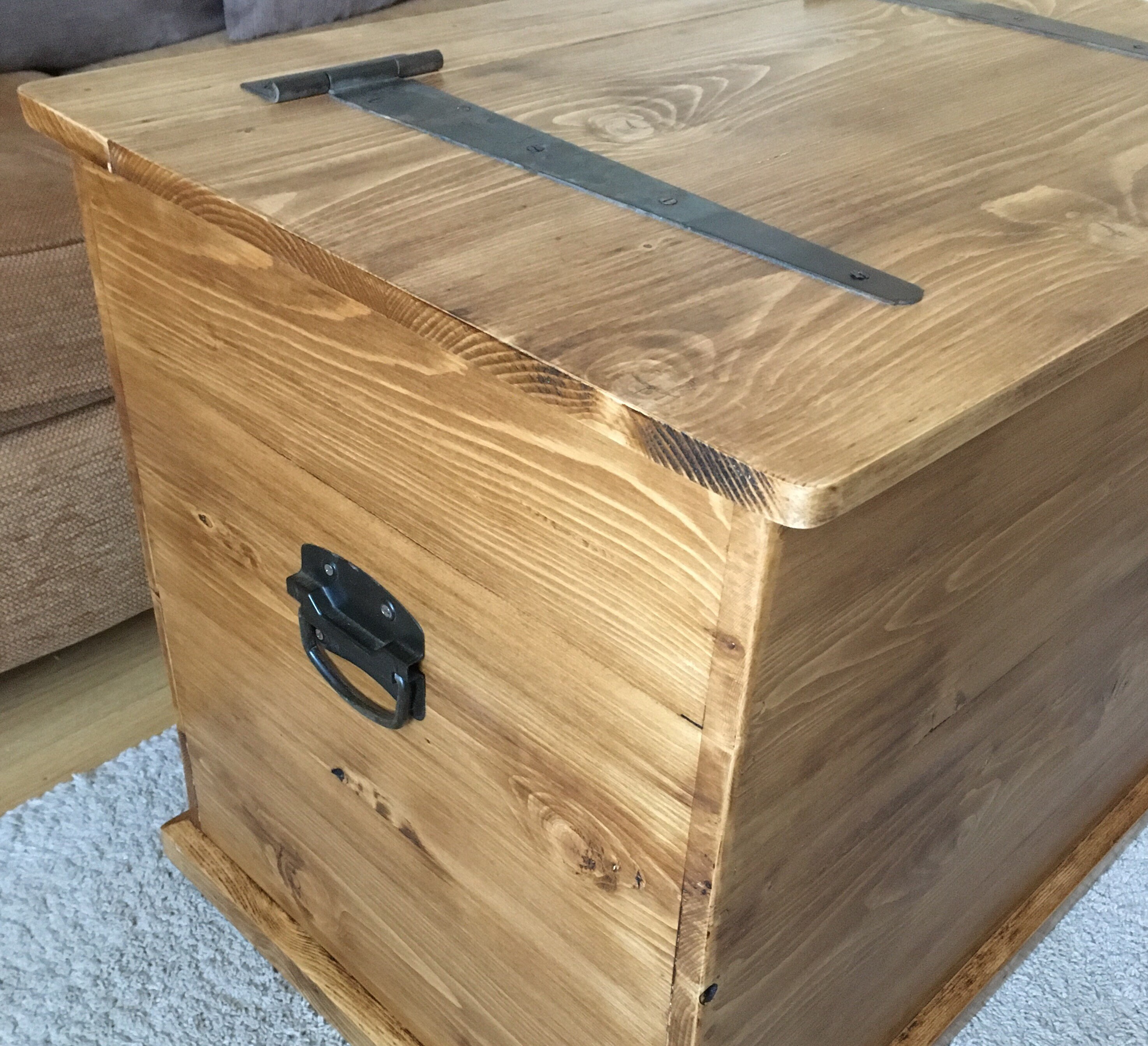 Huge Solid Pine trunk storage box | Etsy