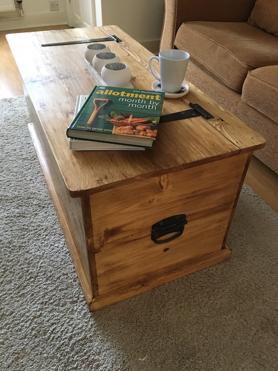 Huge Solid Pine trunk storage box | Etsy