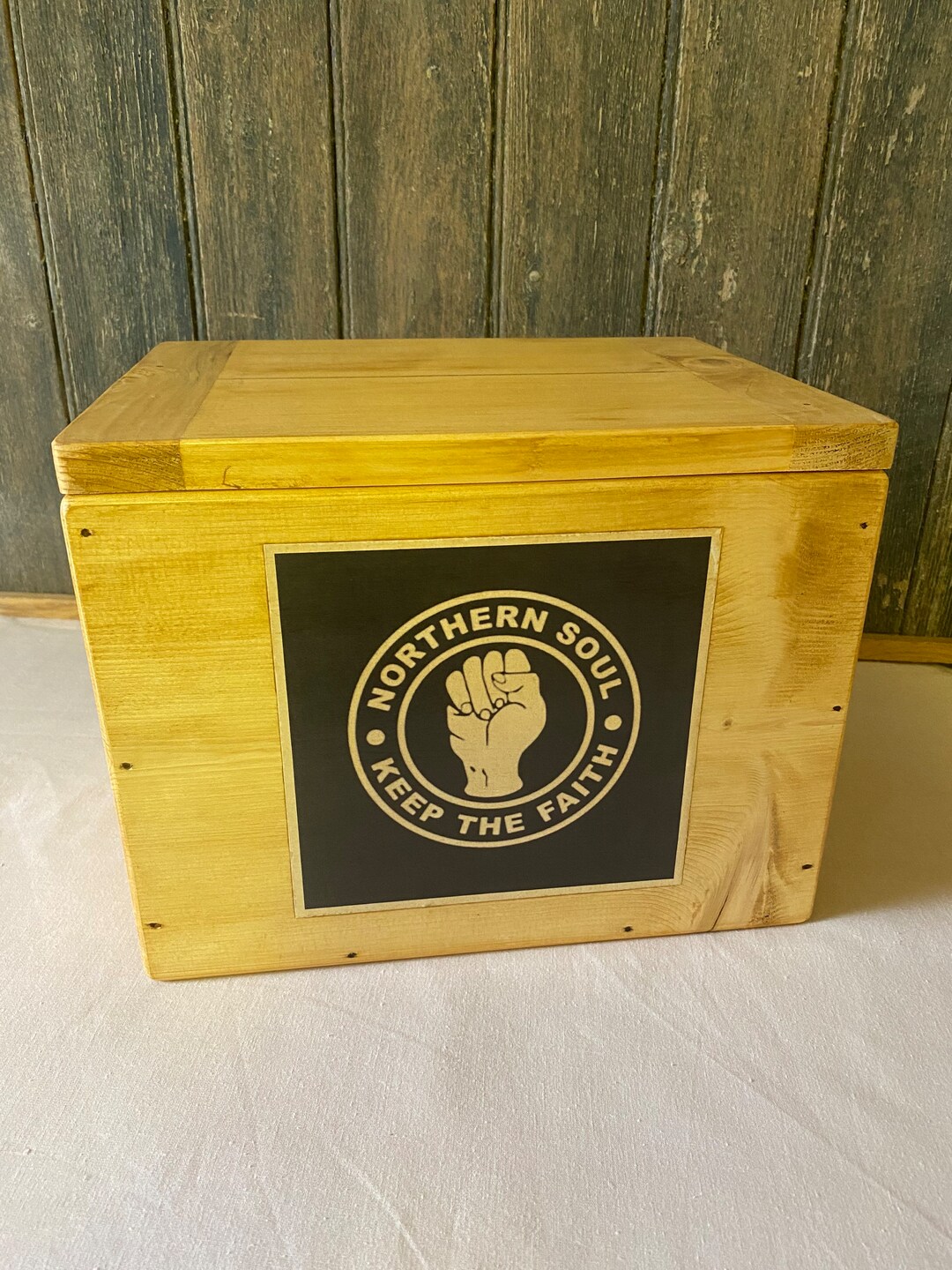 Record Storage Box With Lid 7 Inch Singles NORTHERN SOUL Label Case ...