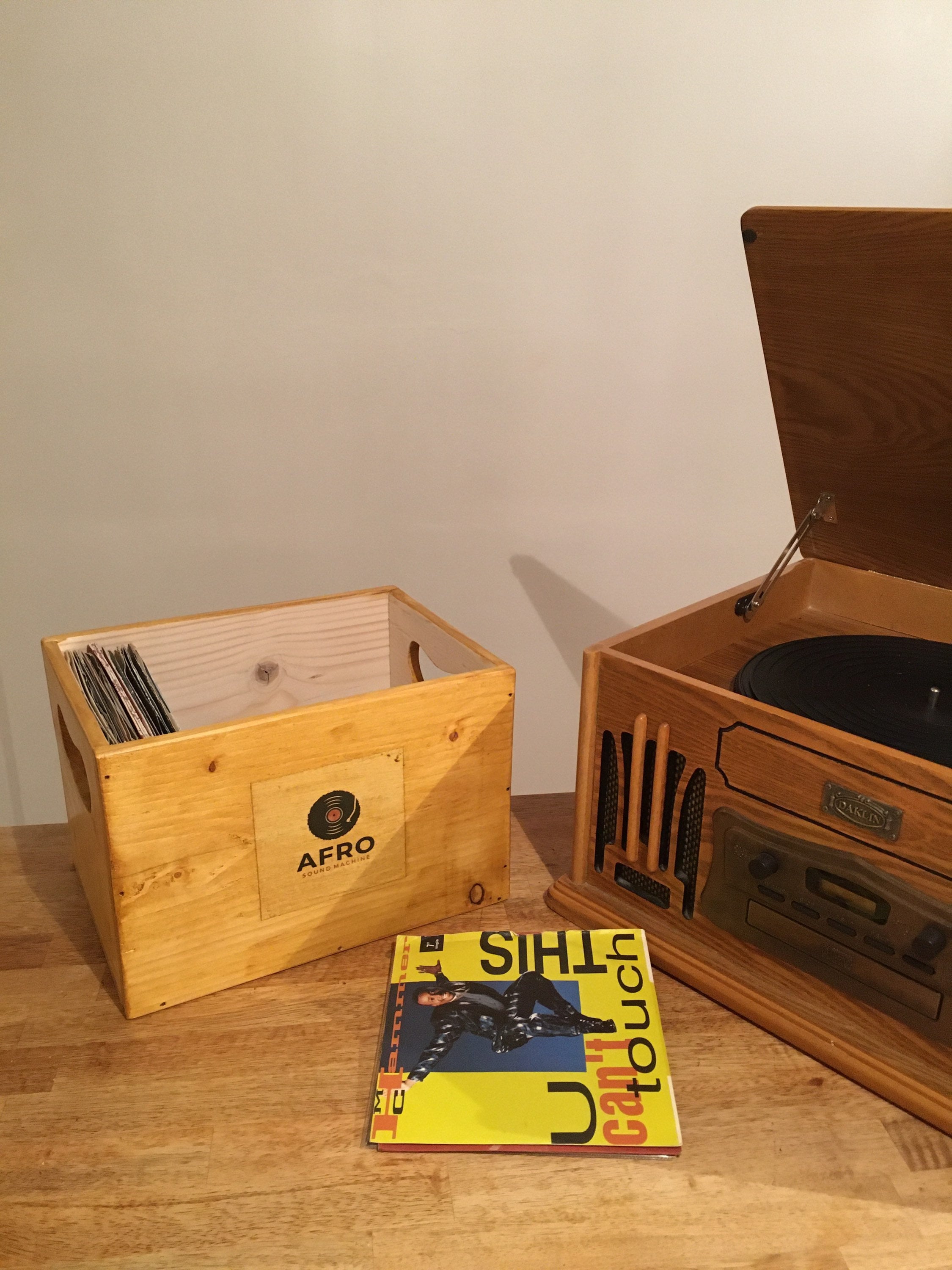 Vinyl record storage box 7 inch singles case pine box | Etsy