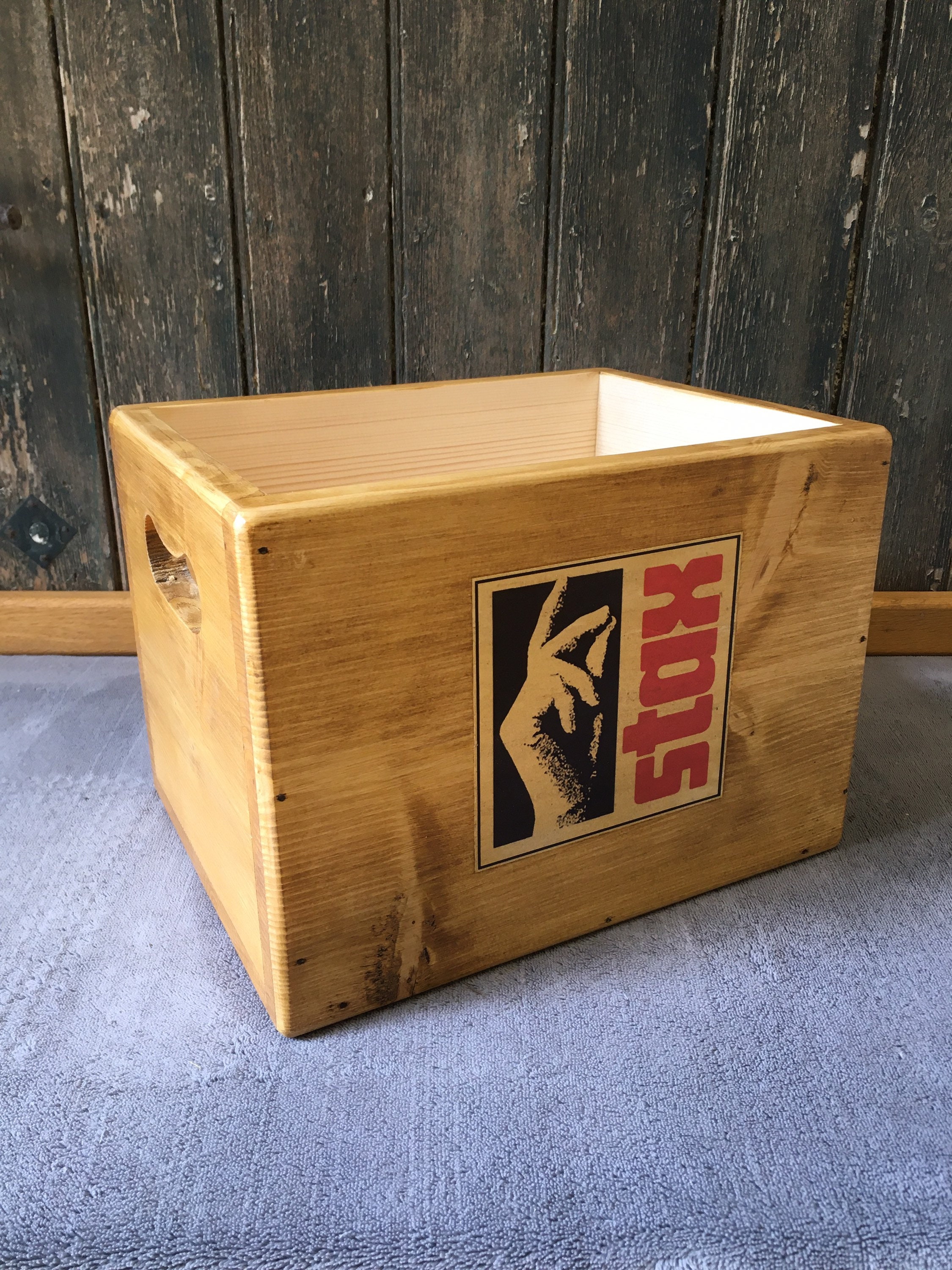 Vinyl Record Storage Box STAX Record Label. 120 Sleeves Vintage Style ...