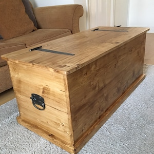 Huge Solid Pine Trunk Storage Box DELIVERY QUOTE AVAILABLE - Etsy UK