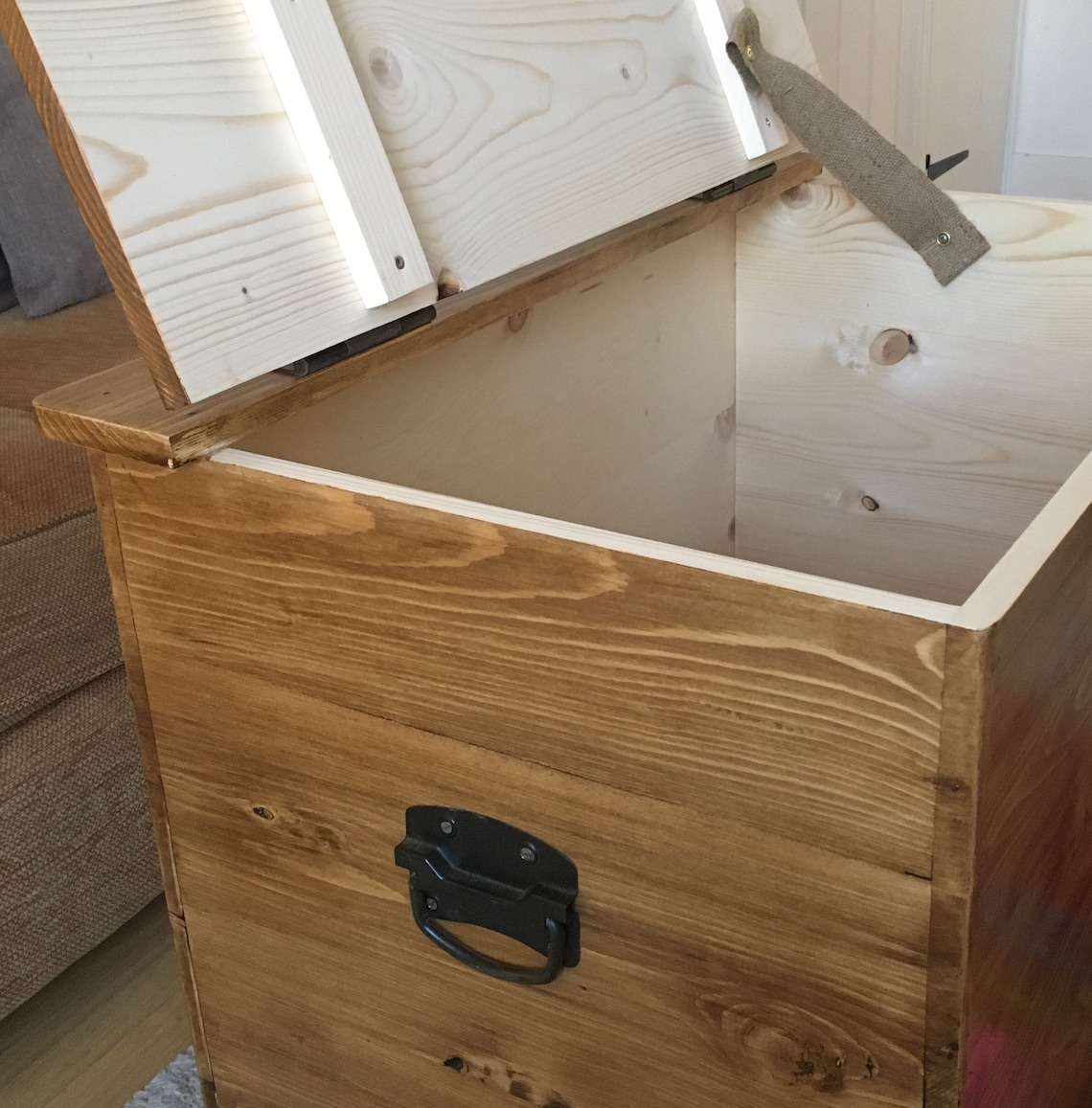 Huge Solid Pine trunk storage box | Etsy