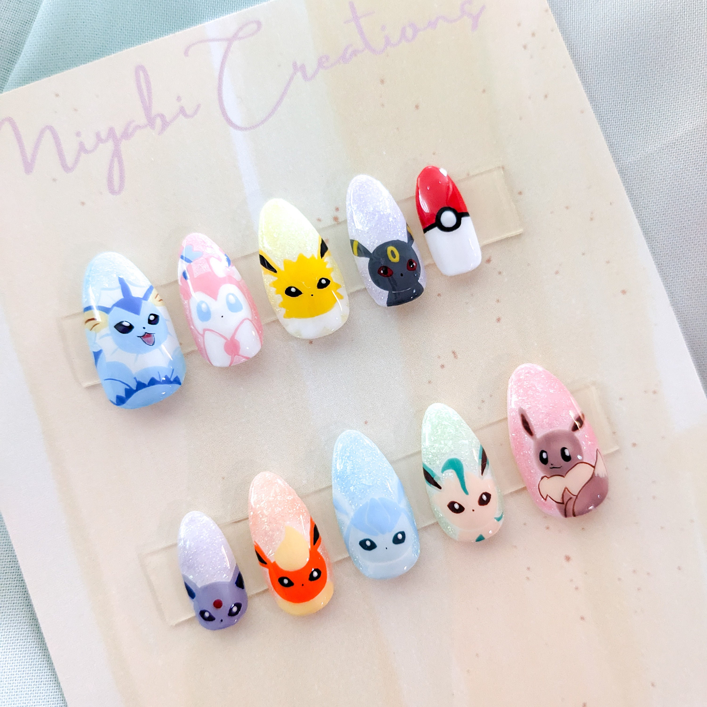 Pokemon Press-on Nails eevolution - Etsy