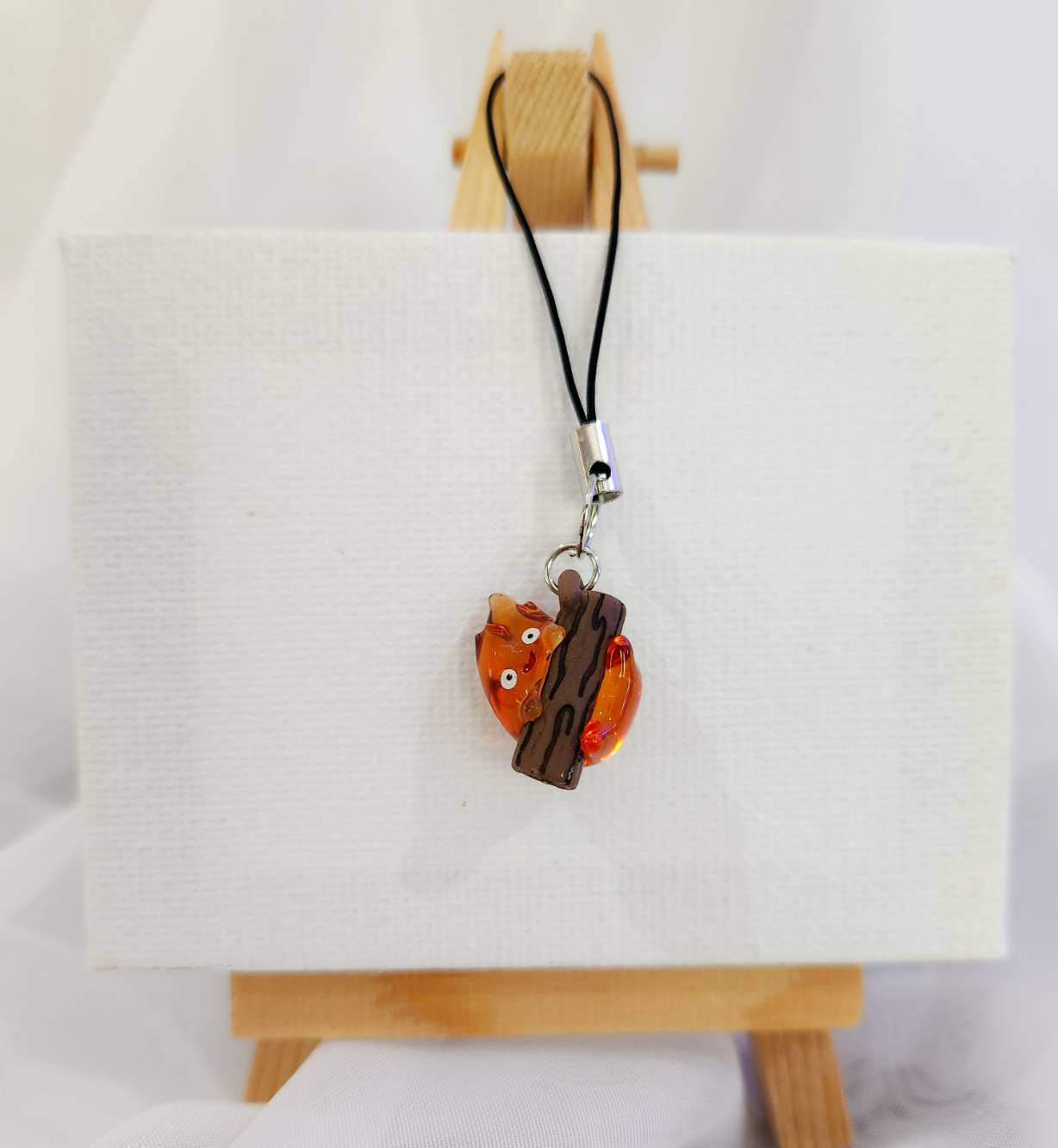 Studio Ghibli Inspired Calcifer Howl's Moving Castle Keychain Charm ...