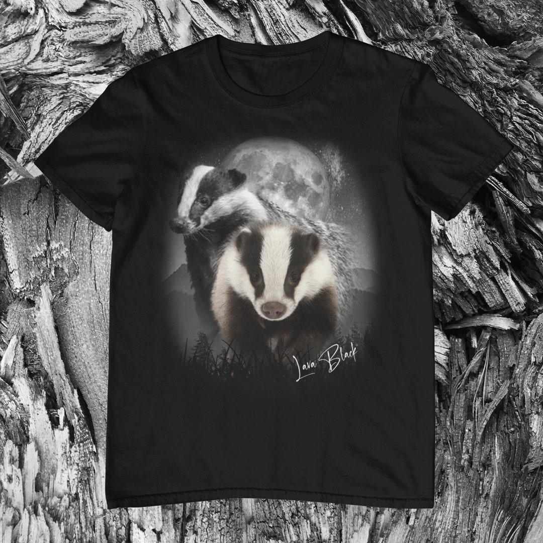 Badger Tshirt, Badger Shirt, Wildlife Shirt, Badger Gift, Badger Lover ...