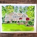 CUSTOM HOUSE DRAWING, Hand Drawn House, Original Aesthetic Sketch From ...