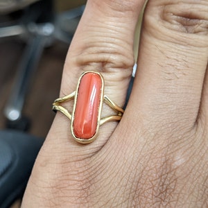 Certified Natural Red Coral Cylindrical Shape (moonga) Gemstone ...