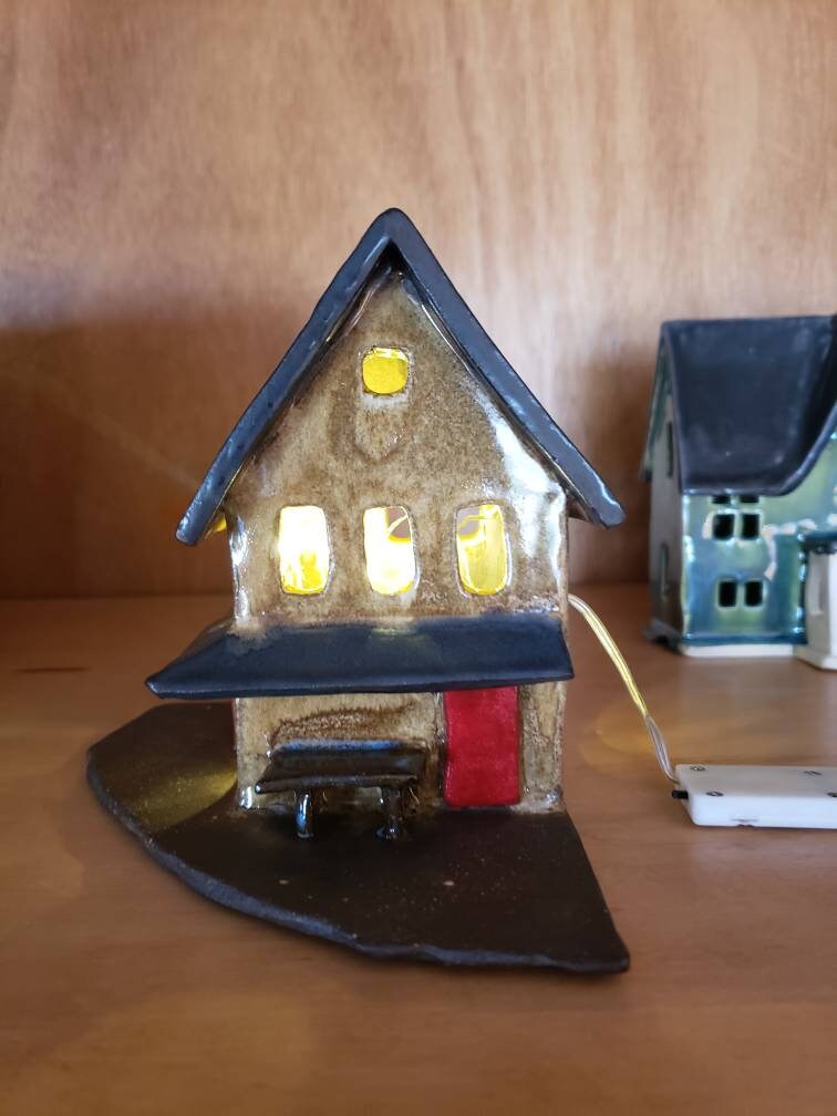 Small House Luminary for Electric Candle With Porch - Etsy New Zealand