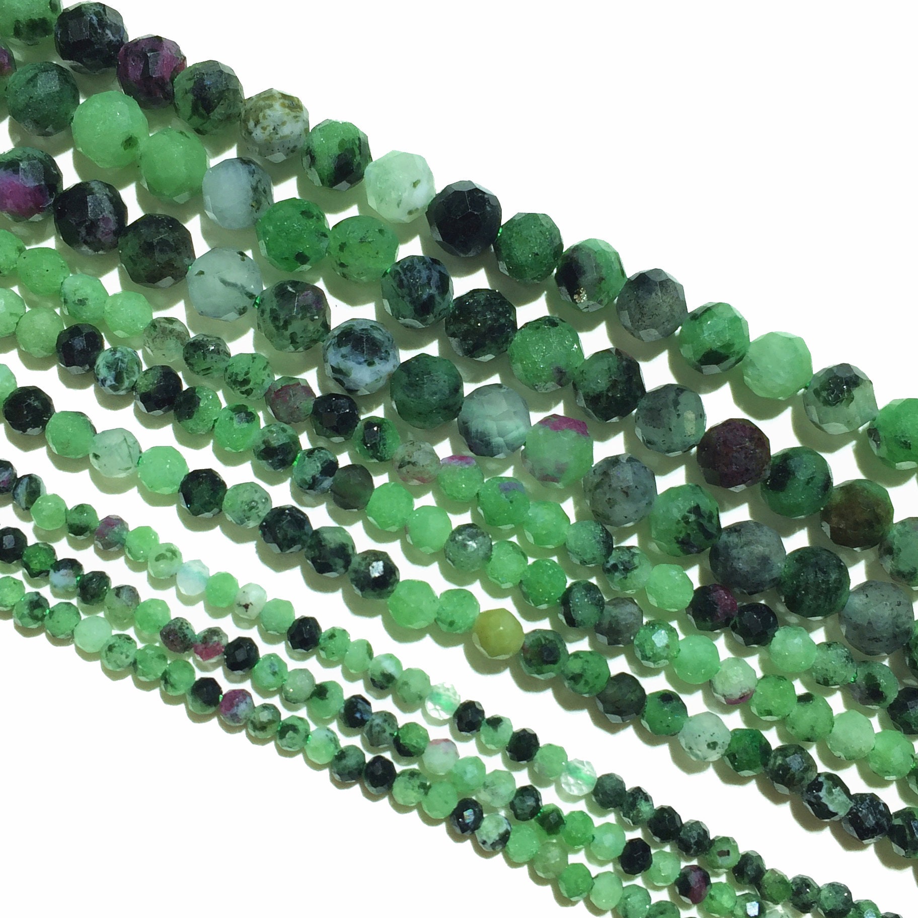 2mm 3mm 4mm Natural Bixbite Ruby Zoisite Beads Faceted Round - Etsy