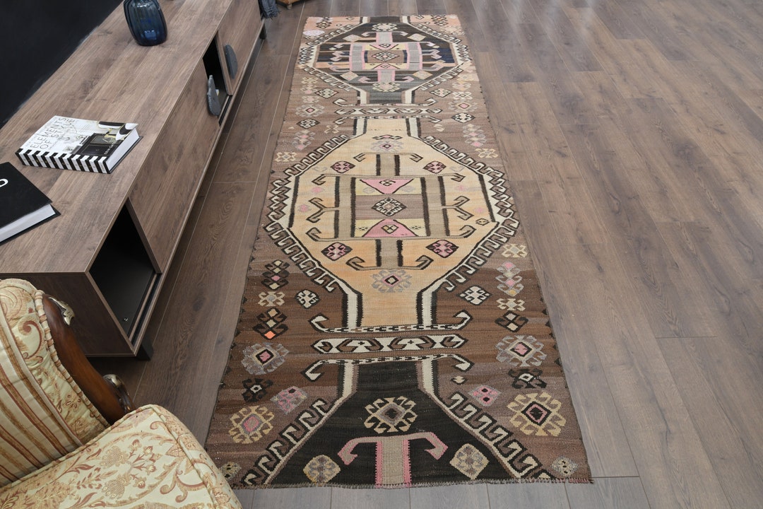 90x250 cm, TÜRKISCHER BRETTRUNNER. Vintage Teppich, Kelim Teppich ...