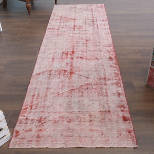 3x9 CANVAS HOT PINK, Turkish Runner, Handmade Rug, Oushak Bohemian ...