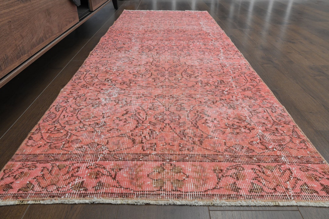 2'7x7 Ft, PINK, Turkish Runner Rug, 3x7 Runner Rug, Handmade Rug ...
