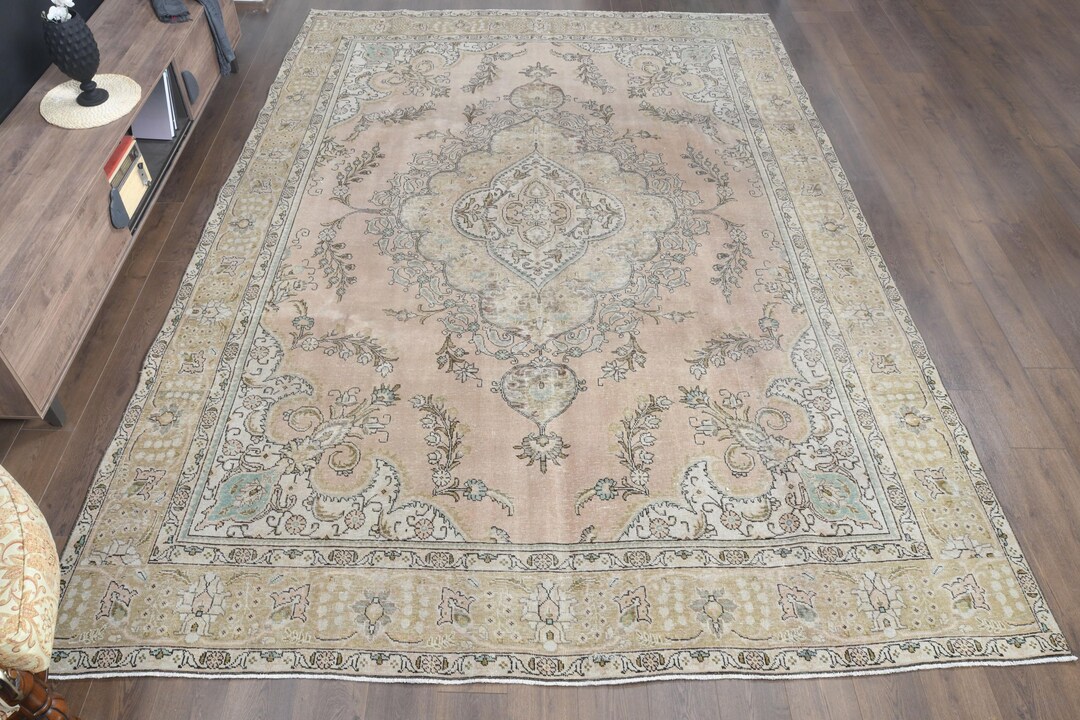 Orange Turkish Rug (9'6x12'4 Ft): Vintage Handmade Boho Area Rug - Etsy