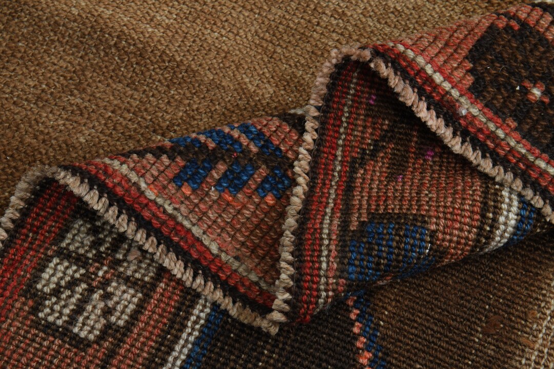 4'5x12'3 Ft, BROWN, LUXURY DECOR, Vintage Oushak Rug, Turkish Rug ...