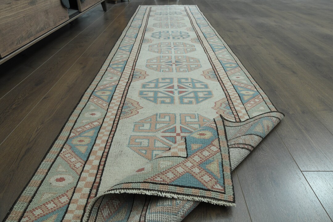 2.6x11.1 Ft, TURKISH RUNNER RUG, Kitchen Runner Rug, Vintage Rug Runner ...