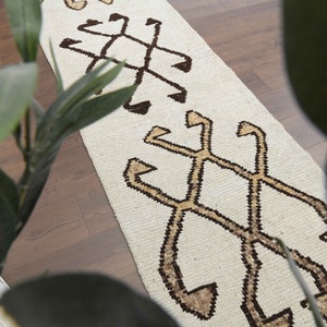 2'9x9'5 Ft, BOHEMIAN, Beige Brown Runner, Turkish Runner Rug, Vintage ...