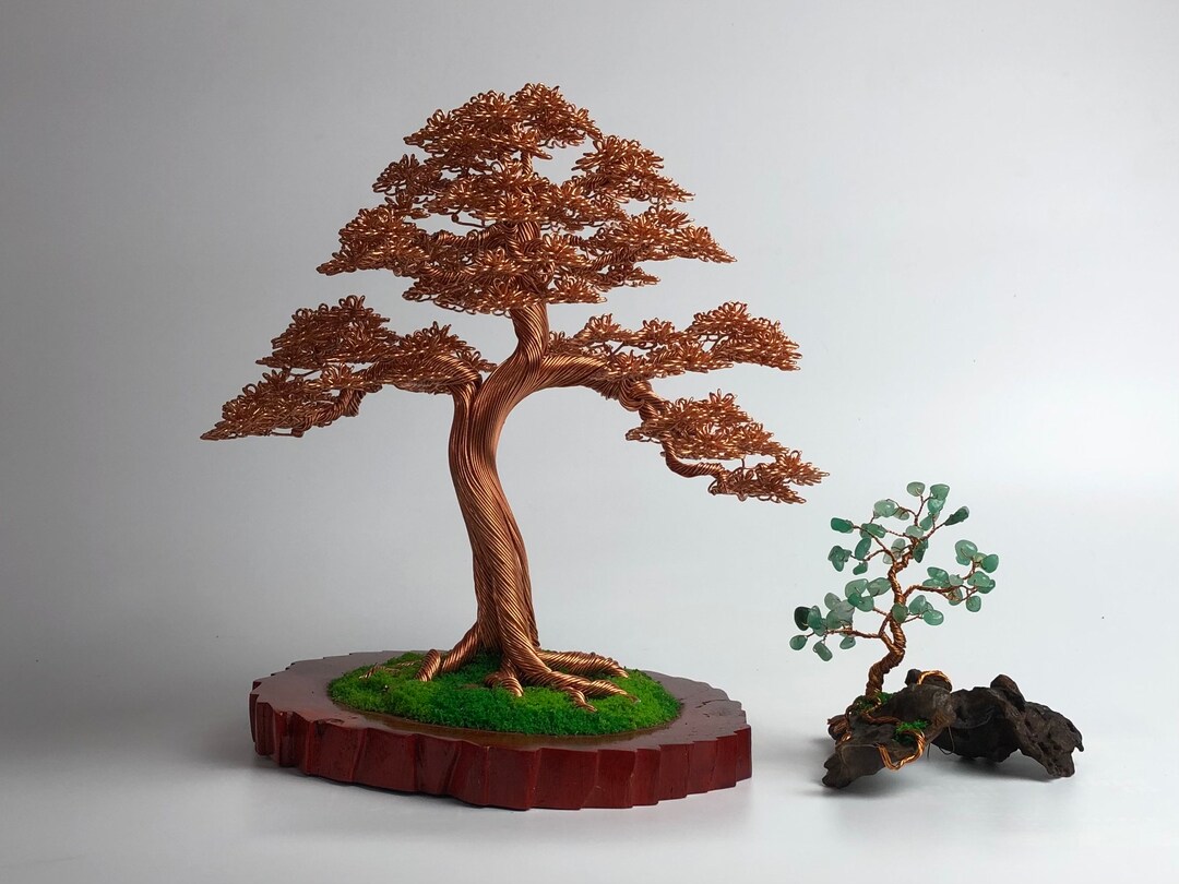 Set of 2 Handmade Bonsai Trees Bonsai Tree Art Metal Wire - Etsy