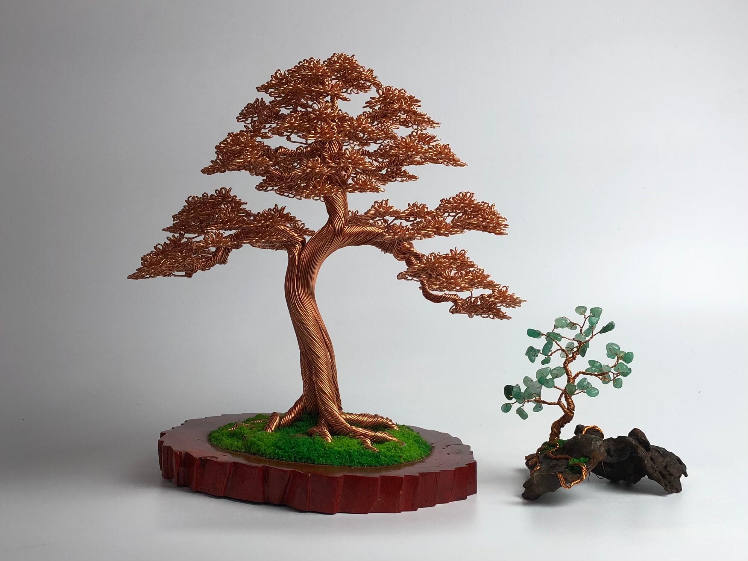 Set of 2 Handmade Bonsai Trees Bonsai Tree Art Metal Wire - Etsy