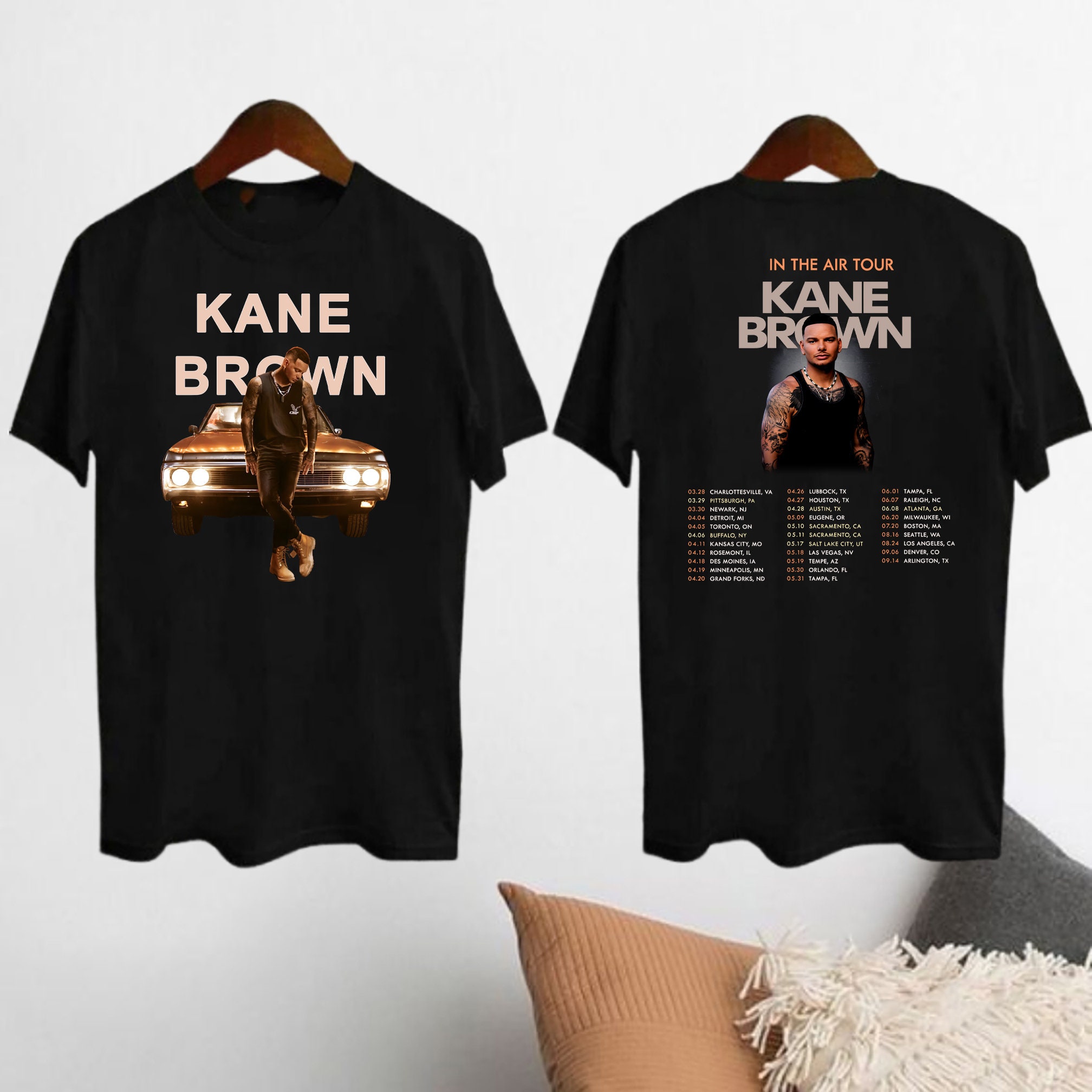 Kane Brown In The Air Tour 2024 Shirt, Kane Brown Fan Gift Shirt, Kane ...