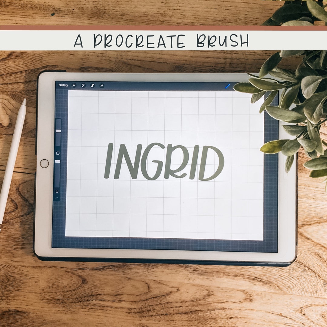 Ingrid Procreate Brush / iPad Lettering / Procreate Tools - Etsy
